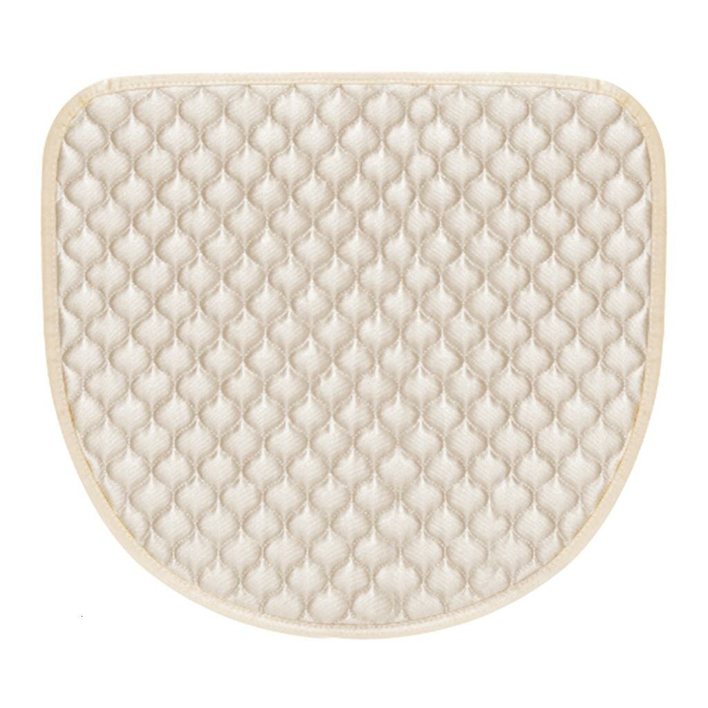 Непродолжительный U-образный коврик для стульев, натуральный лён, бежевая - 2