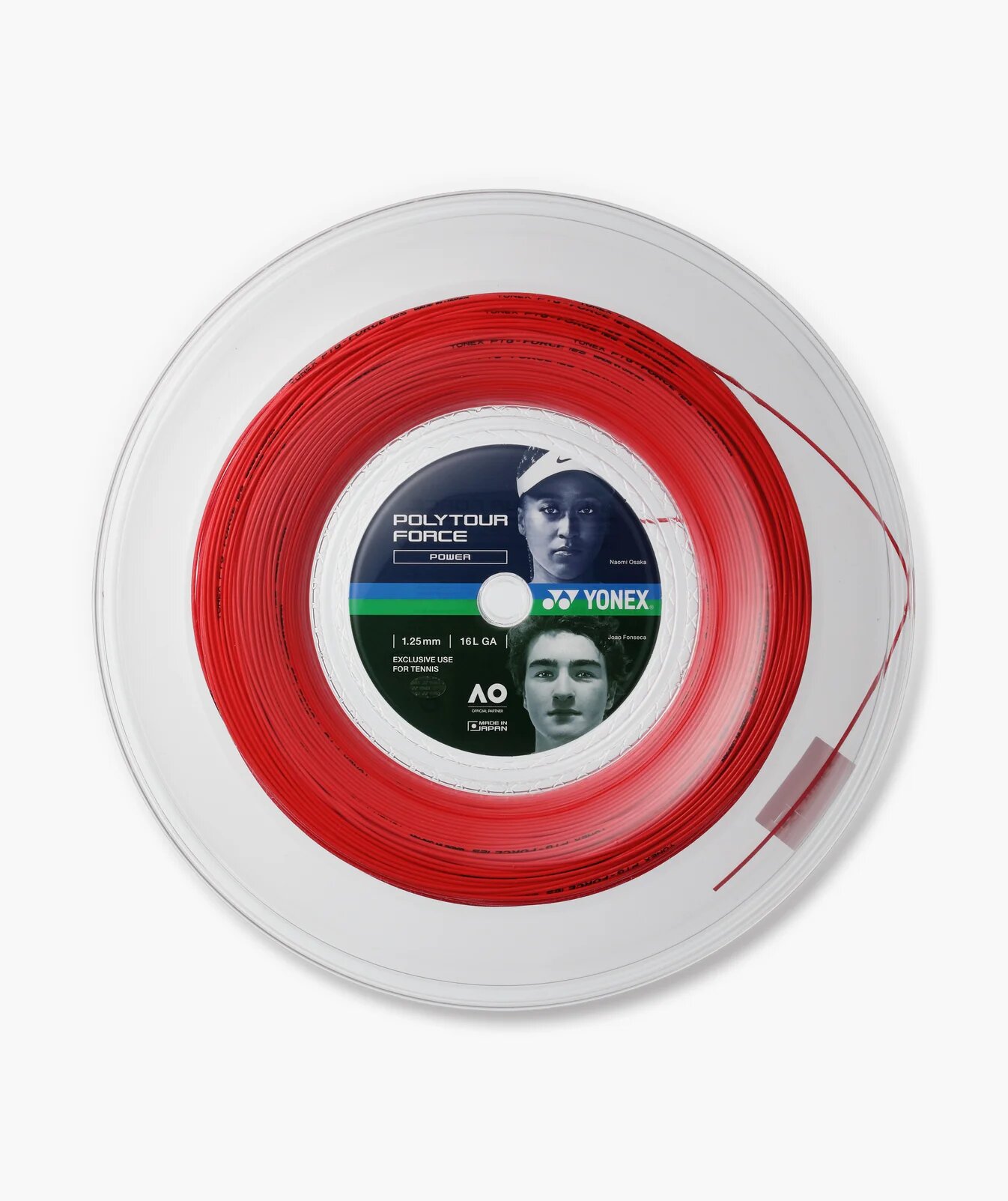 Теннисная струна Yonex Poly Tour Force 1.25мм красный (нарезка 12 метров)