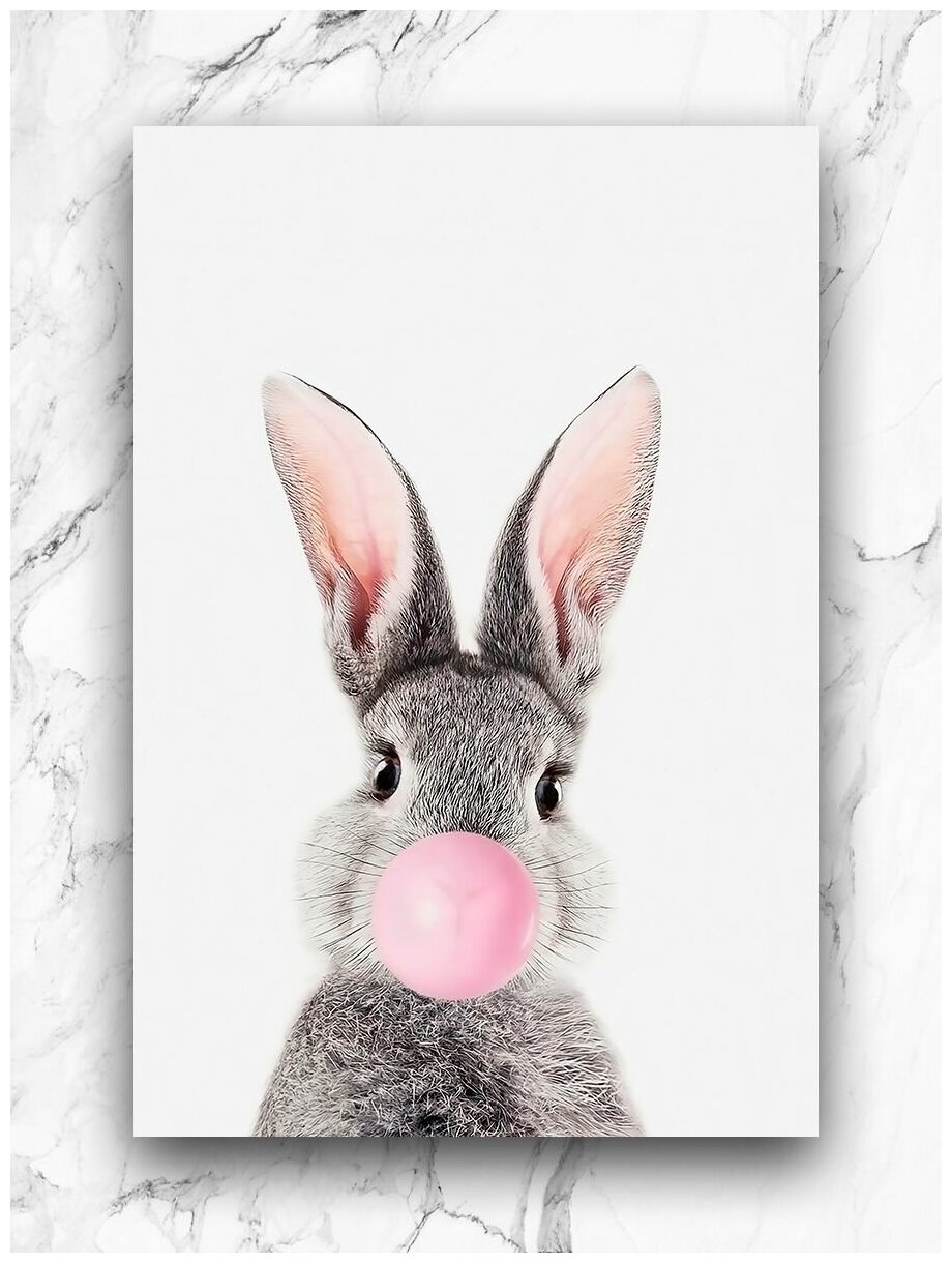 Картины для интерьера на холсте 40х60 см/ Заяц