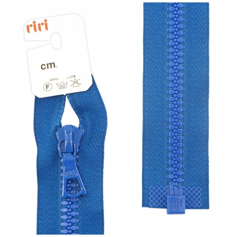 Riri #5753720/55/2641 Молния тракторная разъёмная, 6 мм, 55 cм, синий