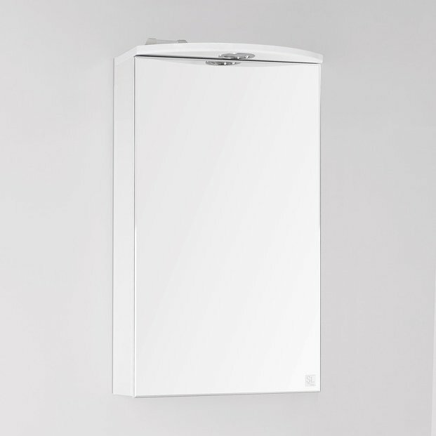Зеркало-шкаф Style Line Эко Стандарт Альтаир 40/С белый, с подсветкой
