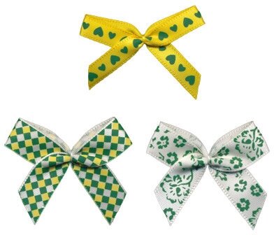 "Annet" BDR набор текстильных бантиков 20 шт СК/Распродажа 203 желто-зеленый