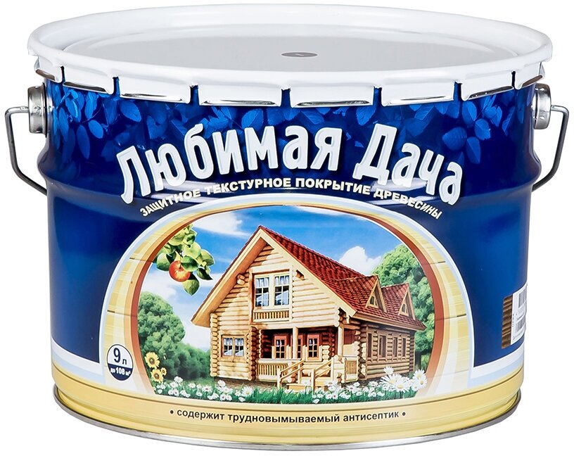 Покрытие защитное Любимая Дача "Любимая дача", бесцветный, 9 л, "Рогнеда"