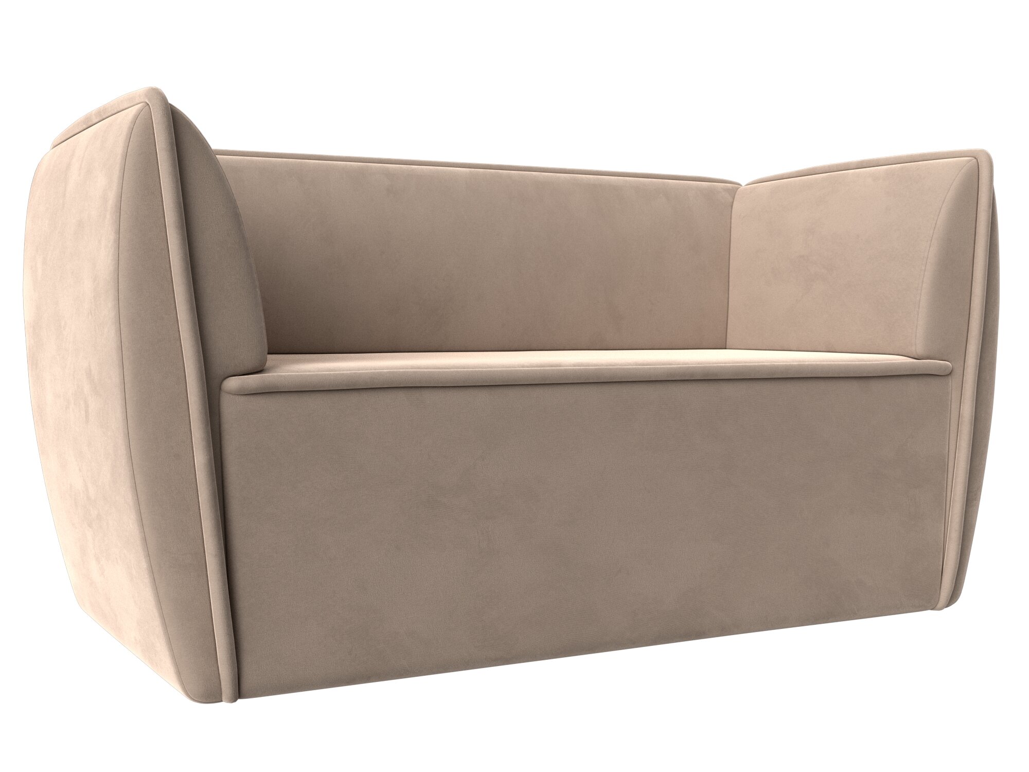 Прямой диван Бергамо 2-х местный, Велюр, Модель 112029