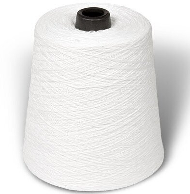 Швейные армированные нитки 150 ЛХ-WY37 5200 м белый №0101 на плоском конусе универсальные