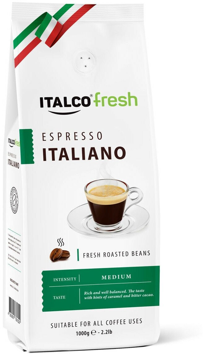 Кофе в зернах Italco Fresh Espresso Italiano (Эспрессо Италиано), 1кг