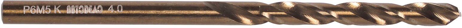 Автодело 40846 сверло по металлу 4,0 мм (Р6 м5К5, Cobalt 5) АвтоDелоProfessional 40846