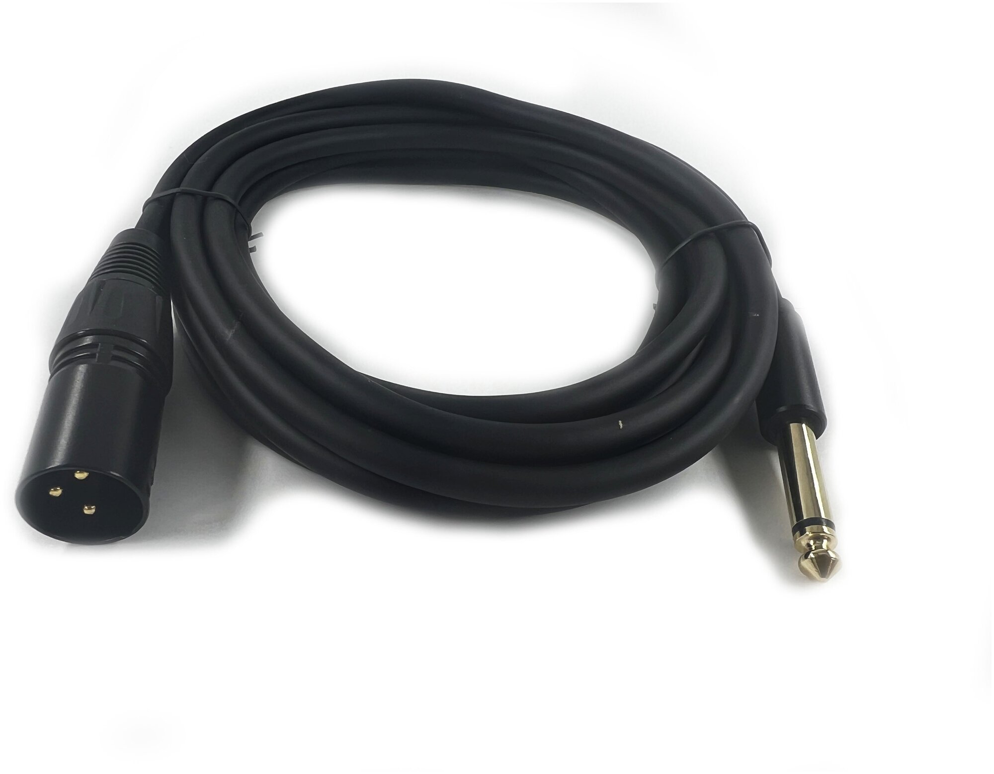 Шнур 6.35мм штекер моно - XLR штекер "позолоченный" PLATINUM 3 метра