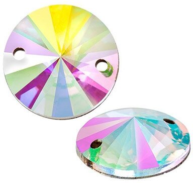 Zlatka ZSS-01-ID16 Crystal AB 12 мм стекло 4 шт в пакете с еврослотом перламутр для декора