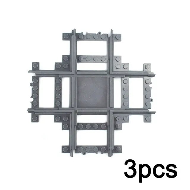 Серые треки для железной дороги Cross-3pcs