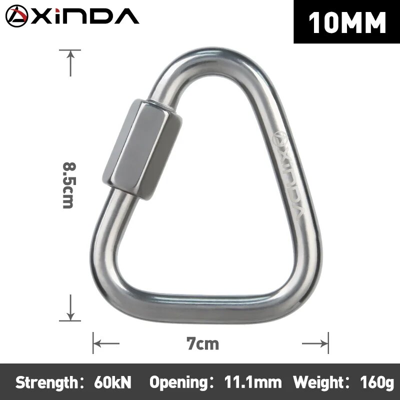 XINDA Треугольное соединительное кольцо из нержавеющей стали 6/8/10 мм 10mm