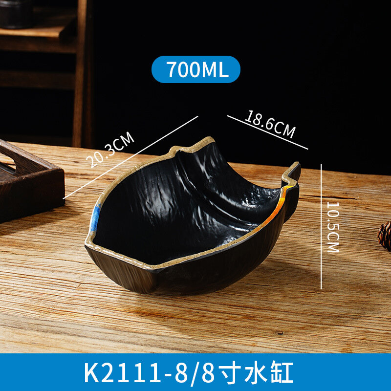 Меламин натирание блюдо в форме чаши Ретро натирания блюдо чаша Овощной скошенный блюдо бочонок китайская барная посуда