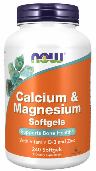 Calcium & Magnesium NOW (240 гелевых капсул)