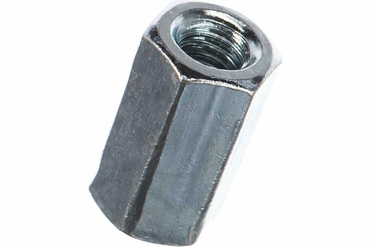 Креп-комп удлиняющая гайка DIN 6334 цинк м10х30, 50 шт, ГУ10Ф, точная метрическая резьба