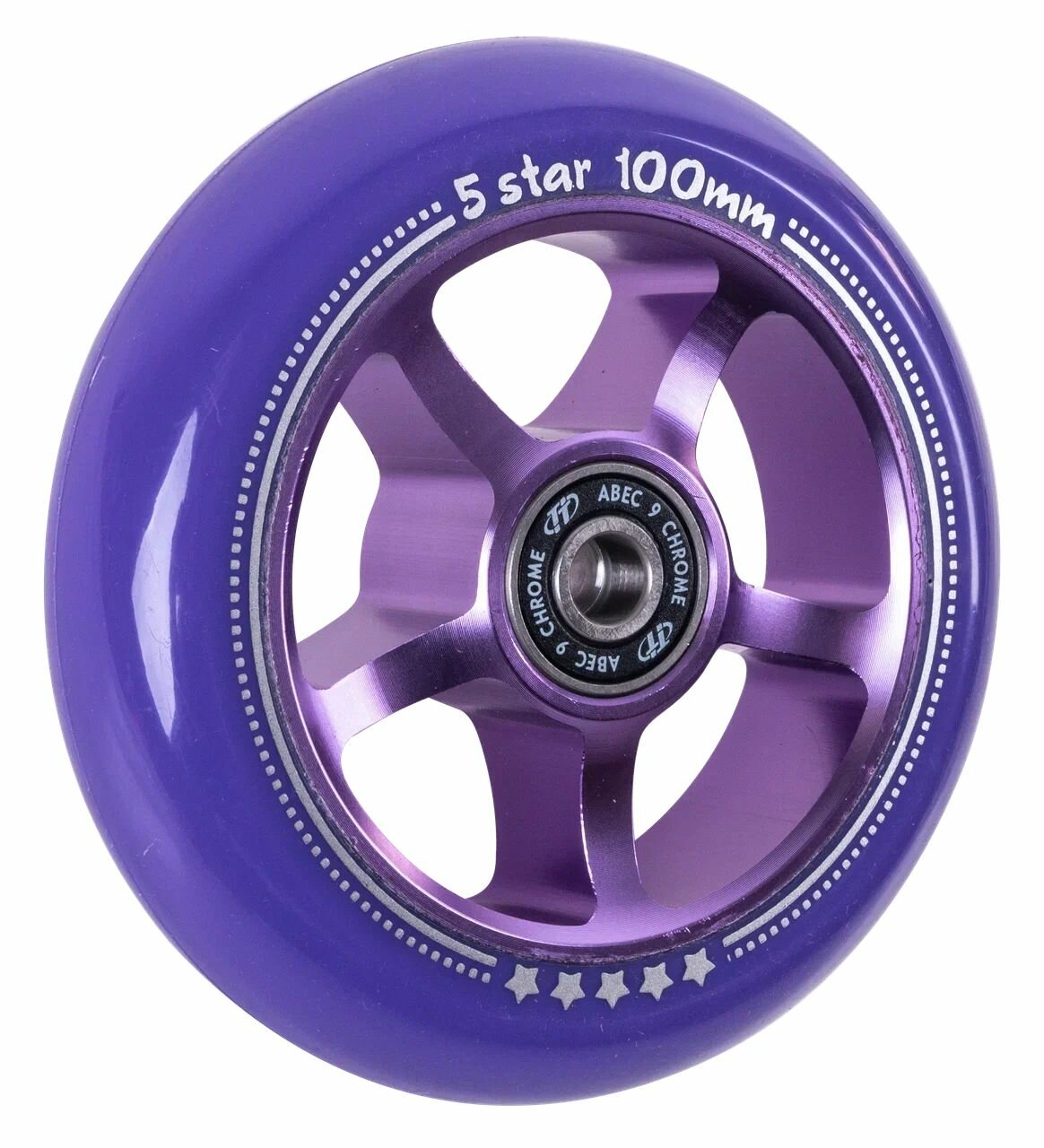 Колесо для самоката X-Treme 100*24мм 5 star purple, Tech Team