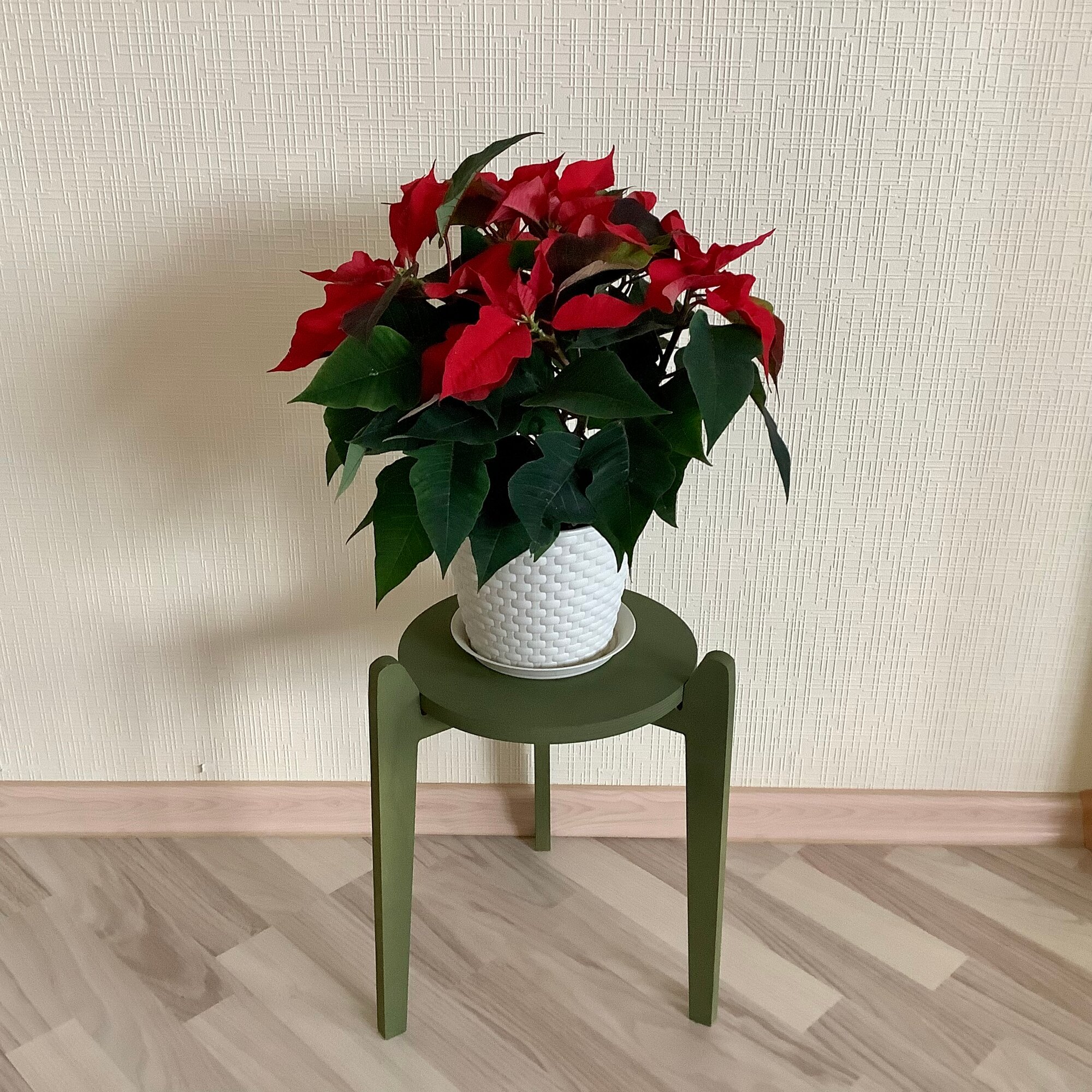 Подставка для цветов "Круглая оливковая"