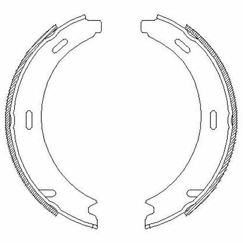 Комплект колодкок стояночного тормоза Remsa 409300 для Audi Coupe; Mercedes 190 (W201) W201, A-CLASS W168, W169, B-CLASS W245,