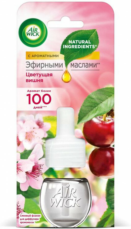 Эир Вик Цветущая вишня / Air Wick - Сменный флакон для диффузора аромамасел 19 мл