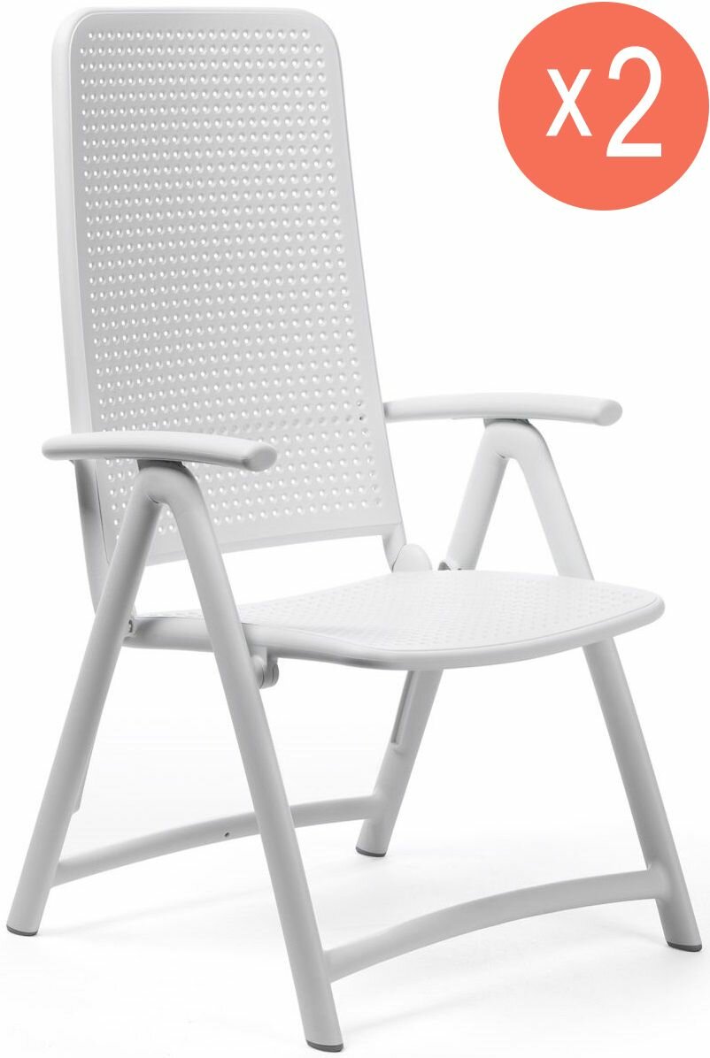 Комплект кресел садовых Darsena, NARDI, 2 шт, цвет белый