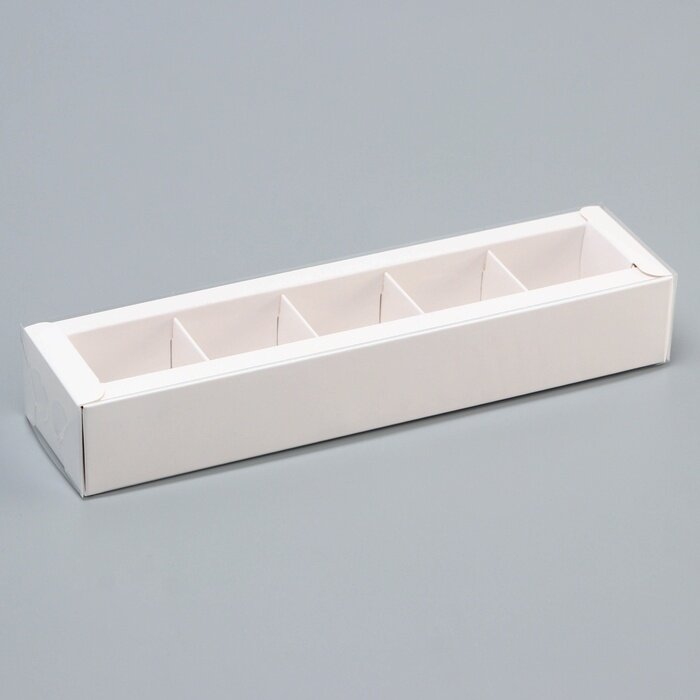 Коробка для 5 конфет, 22×5.5×3.5 см Кондитерская упаковка, 5 шт.