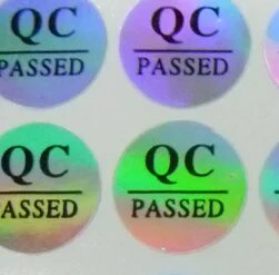 Стикеры QC Passed Hologram Flat FUNCOLOUR 1000 шт