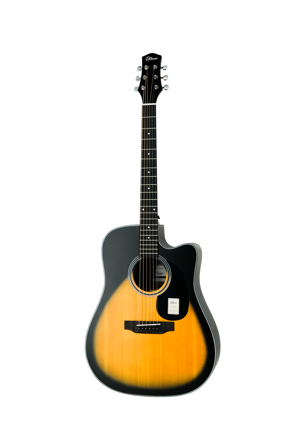 Klever KD-600S SB - гитара акустическая, дредноут (41"), цвет черный, санберст