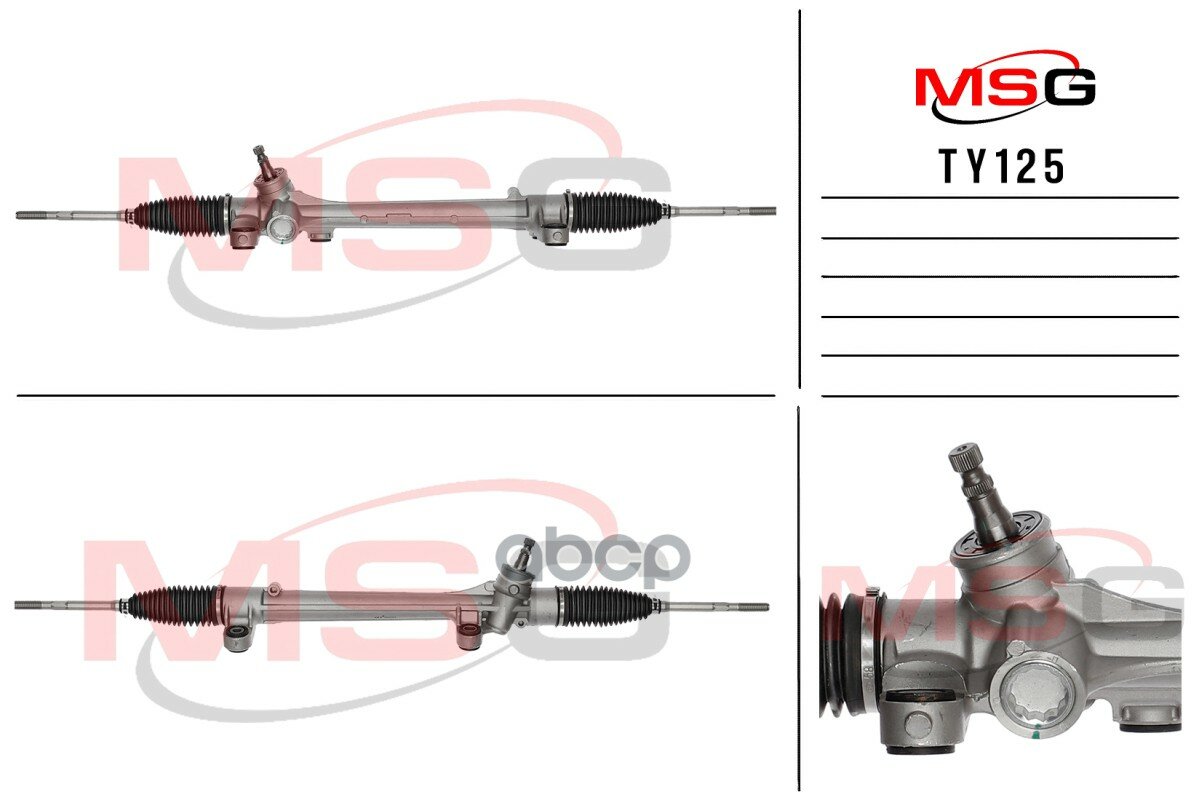 Рулевая рейка без ГУР новая Toyota Corolla E120 2000-2007 MSG арт. TY125