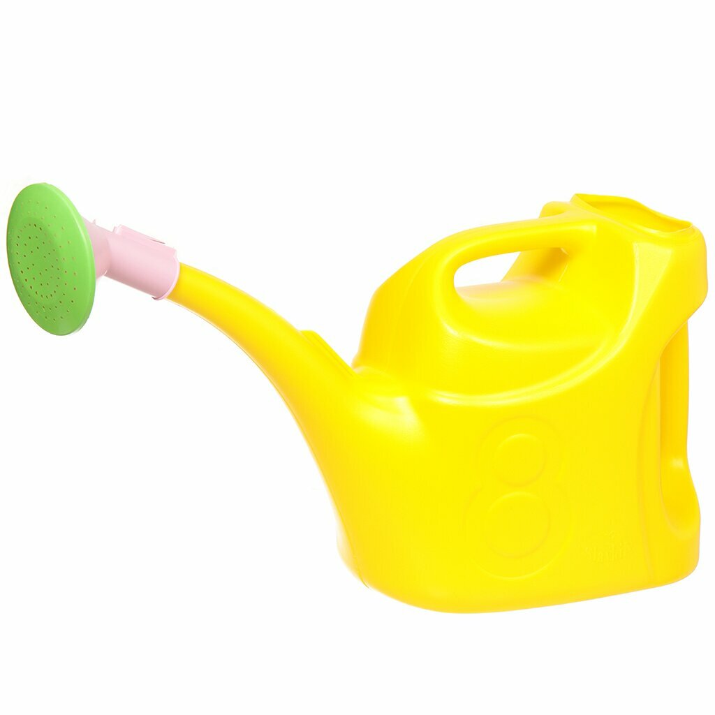 Лейка садовая Радиан Урожайная 8 л пластиковая с распылителем и съемным носиком для полива растений на даче и в огороде