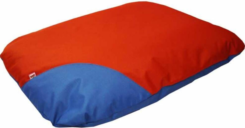 Зооэкспресс Матрац "Аквастоп" двухцветный со съемным чехлом пухлый, оксфорд, красный/синий, 65*50 см