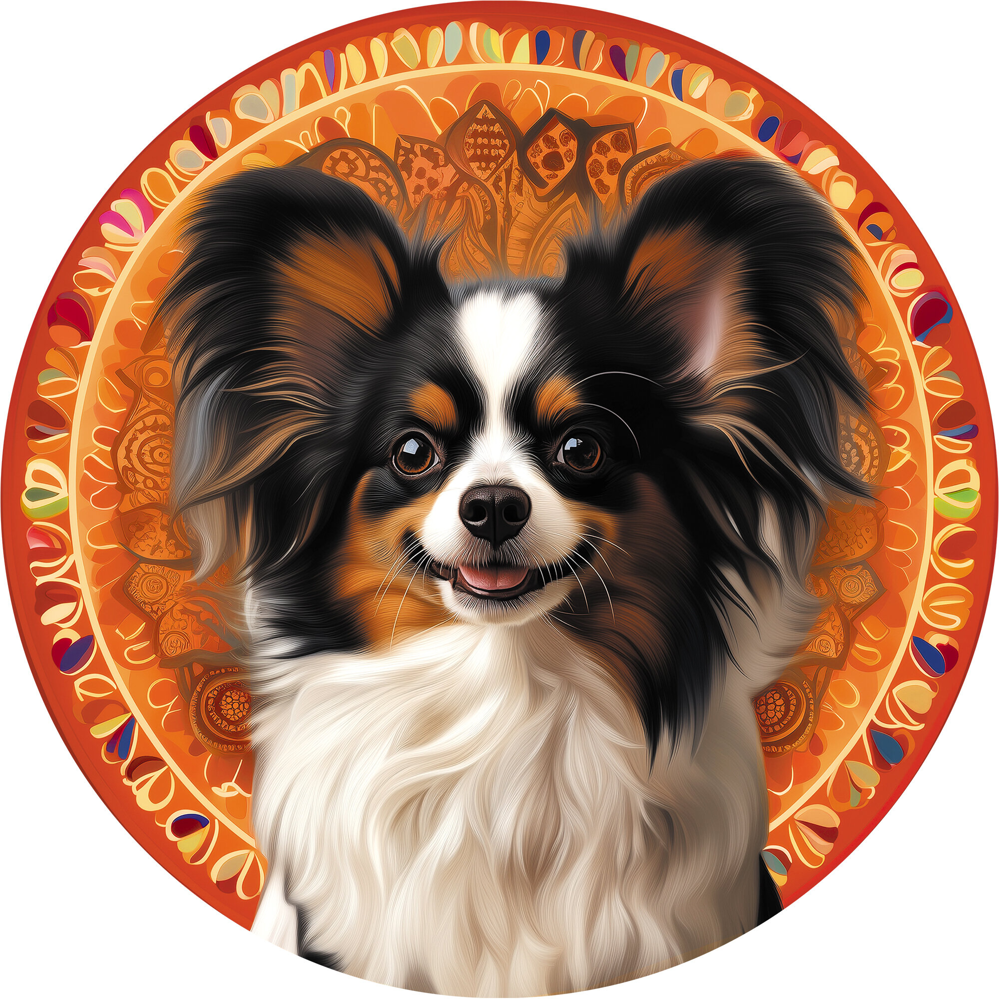 Деревянный пазл "Папильон" коллекции "Мир собак" / 30х30см, 260 деталей / Подарок для взрослых и детей