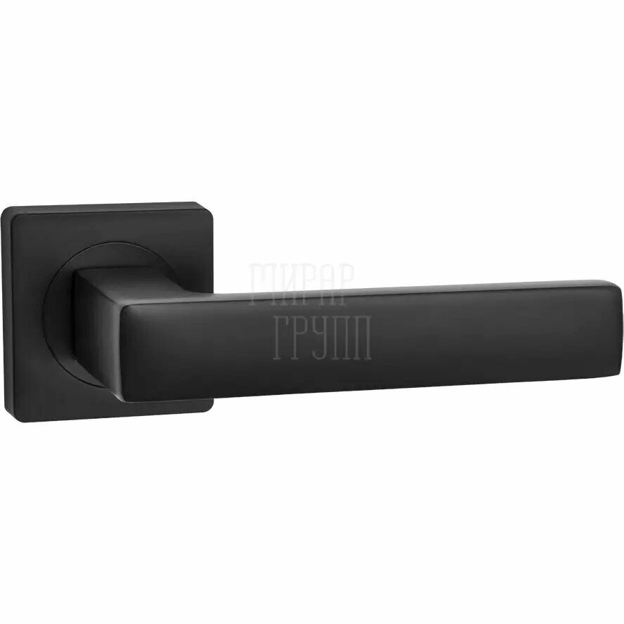 Дверная ручка Ajax (Аякс) на квадратной розетке "OPTIMA" JK черный