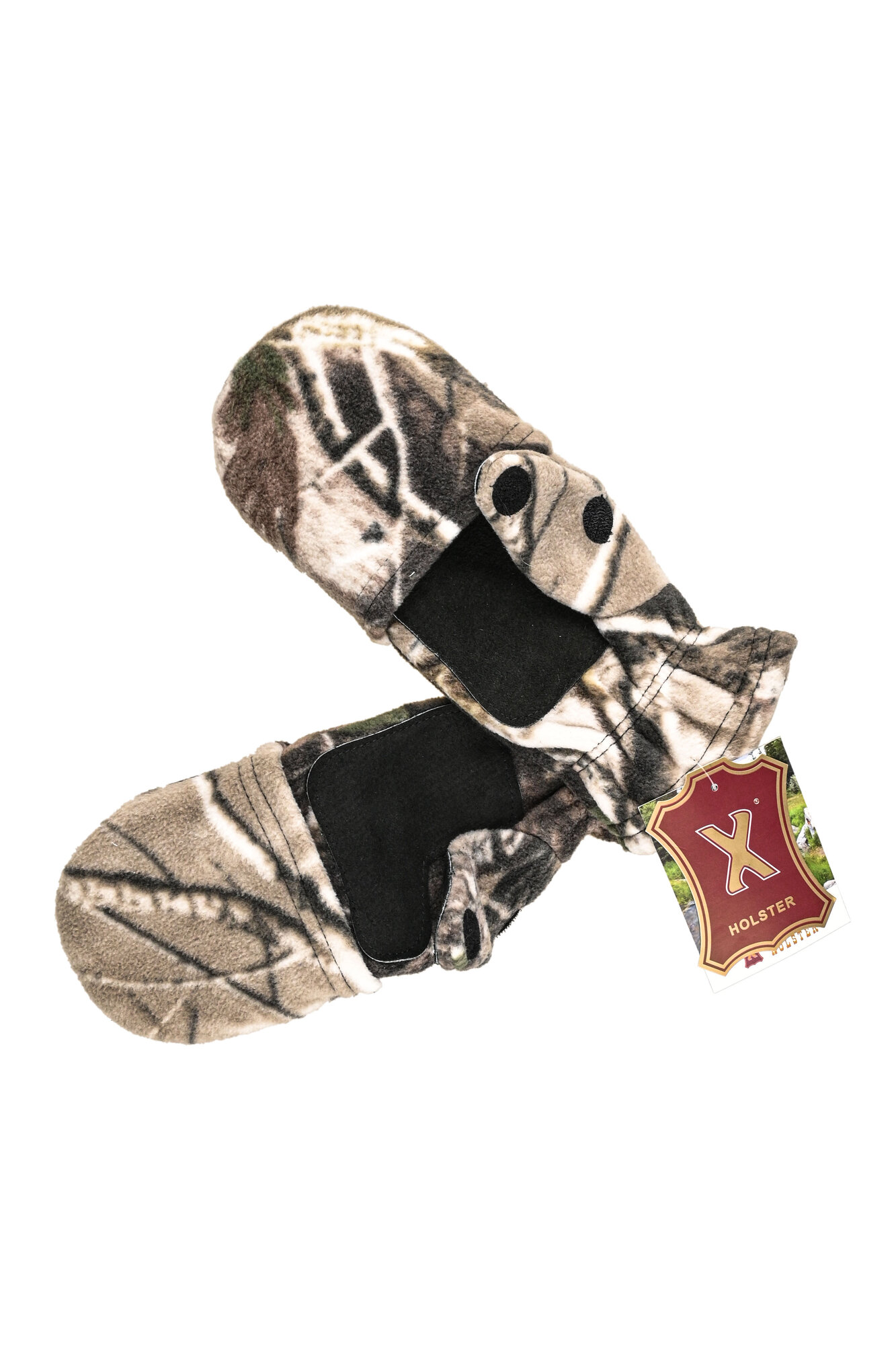 Перчатки Хольстер Охотника темный лес флис ( р.28)