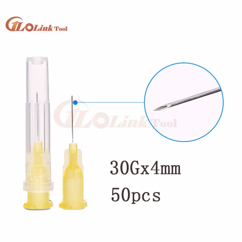 Корейские иглы для век ultrafine 30G * 4mm , 32G x 4mm , 32G x 13mm 30Gx4mm 50pcs