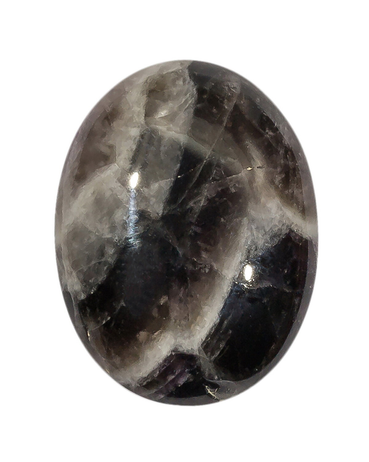 Кабошон из минерала Аметист, натуральный камень, размер: 31х23х6 мм.