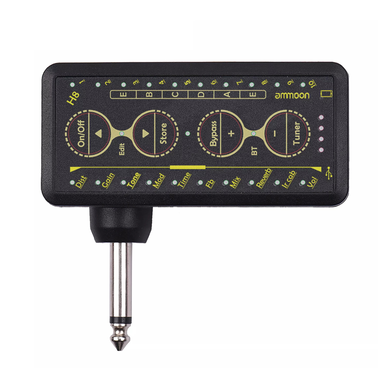 Гитарный усилитель для наушников с мультиэффектами Ammoon Перезаряжаемый карманный