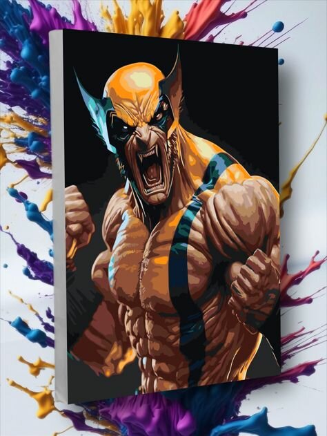 Картина по номерам Росомаха Люди Икс X-men 40*50