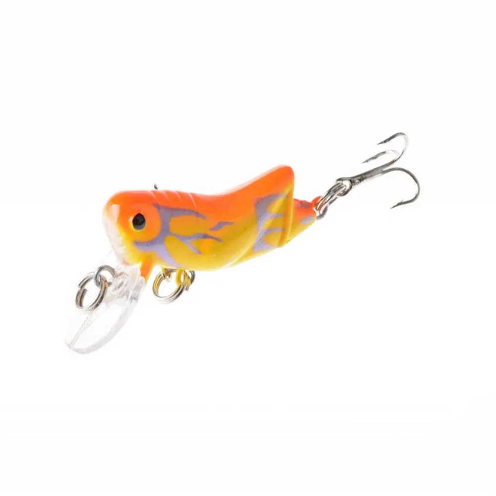 1 шт, 4,1 г/4,5 см, летающий джиг, воблер, рыболовная приманка, кузнечик, жук, сухие Оранжевый, 06