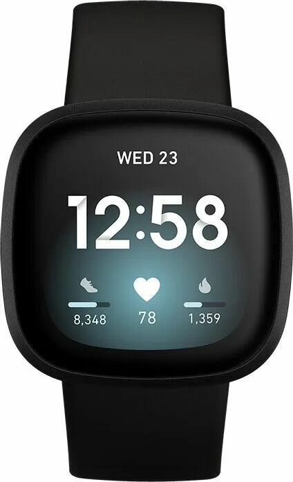 Умные часы Fitbit Versa 3 с GPS, Черный