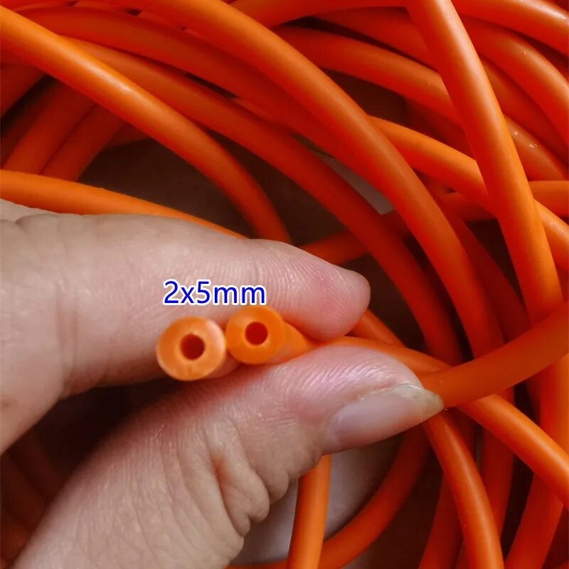 Резиновая трубка 2x5 мм оранжевая