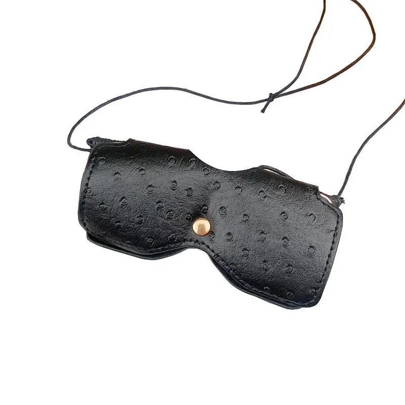 Чехол для очков с ремешком на шею для мужчин и женщин, модный портативный кожаный чехол для очков, защитный чехол для солнцезащитных очков