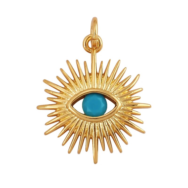 Кулон "Глаз" с Turquoise, золото K093033
