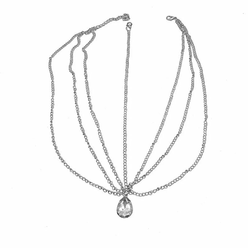 Цепочка для волос CC zircon