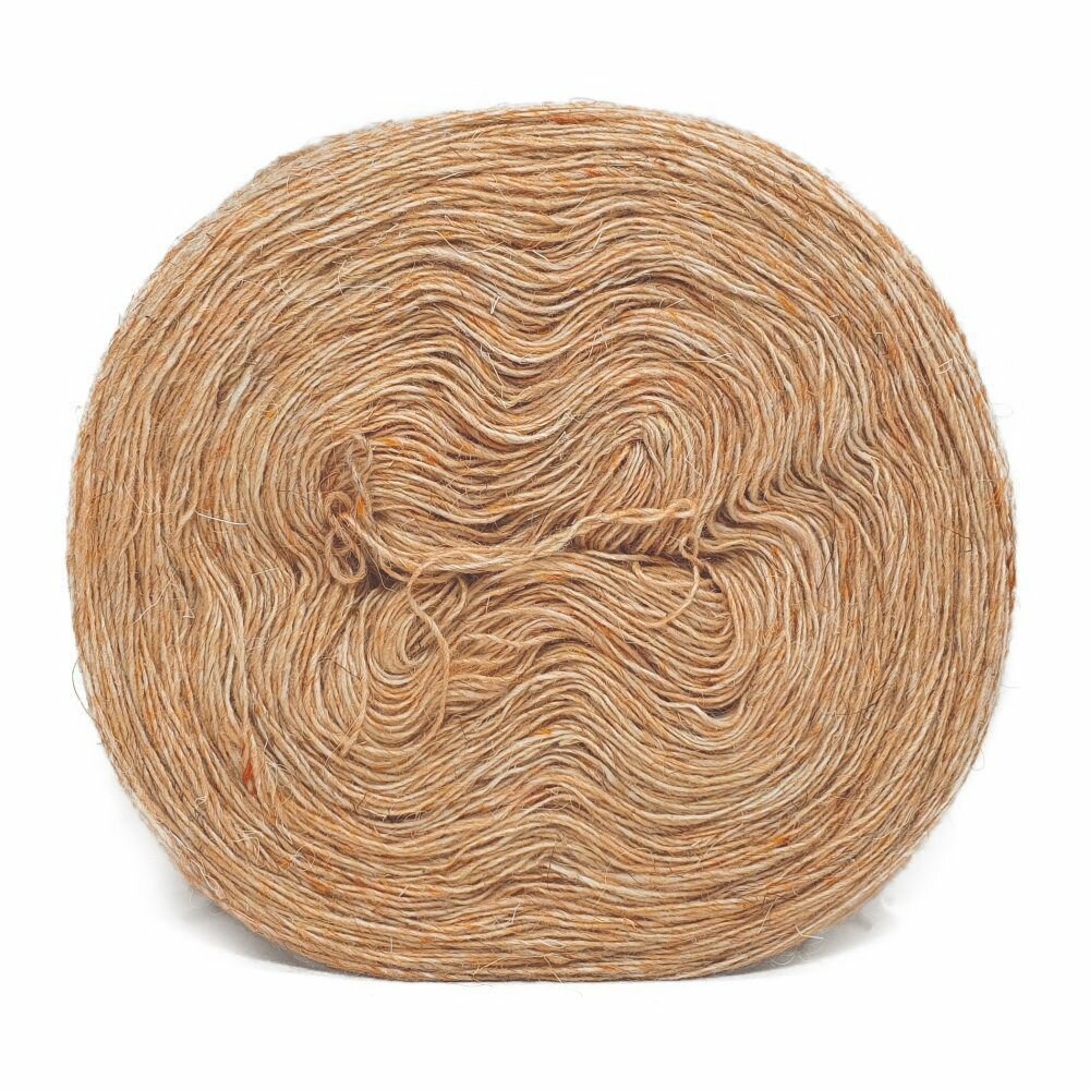 Пряжа Рассказовская Шерсть натуральная, рыжий - 06, 95% овечья шерсть 5% акрил, 2 мотка, 250 г, 500 м.