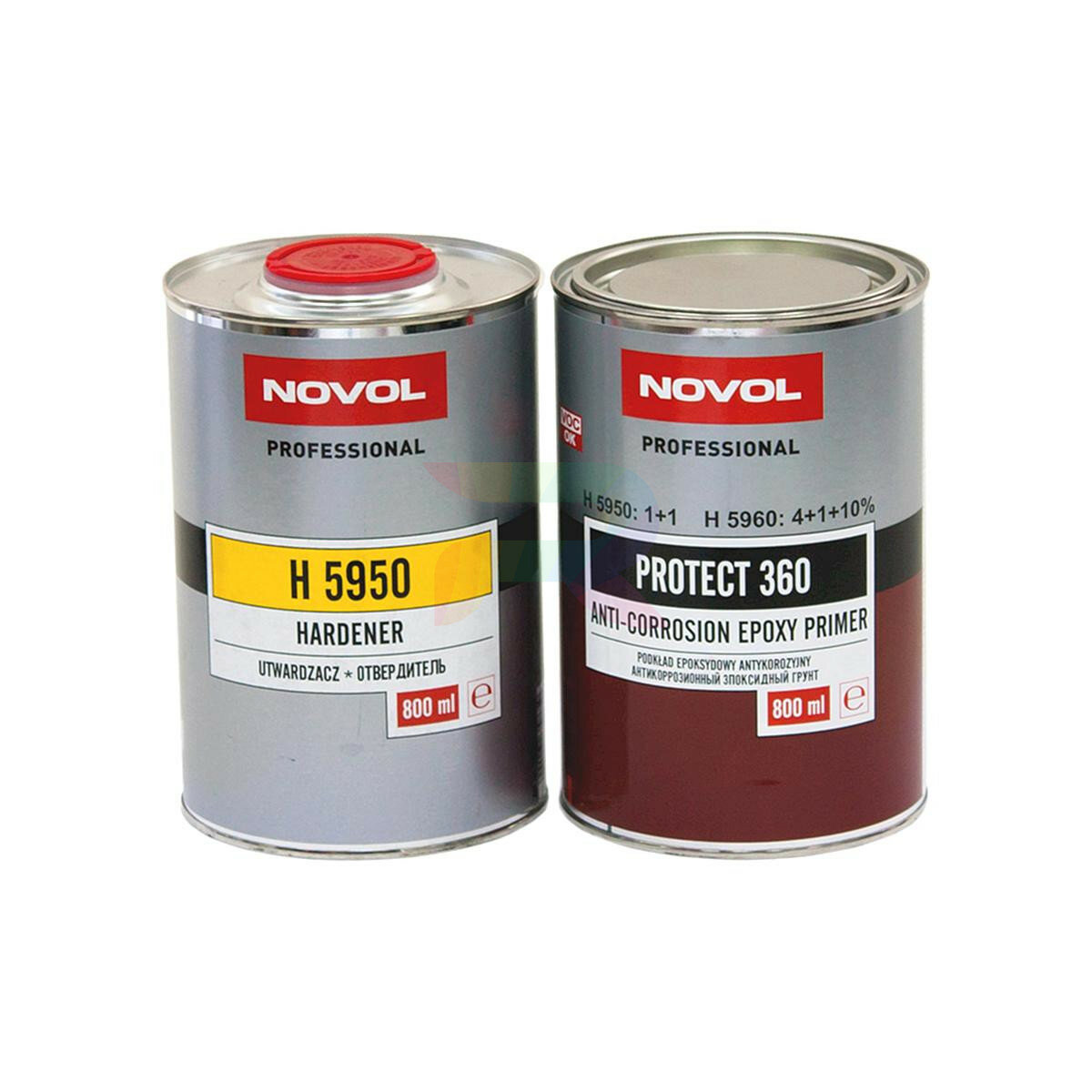 Грунт антикоррозийный эпоксидный Novol Protect 360 Anti-Corrosion Epoxy Primer серый 0,8 л. с отвердителем 0,8 л.