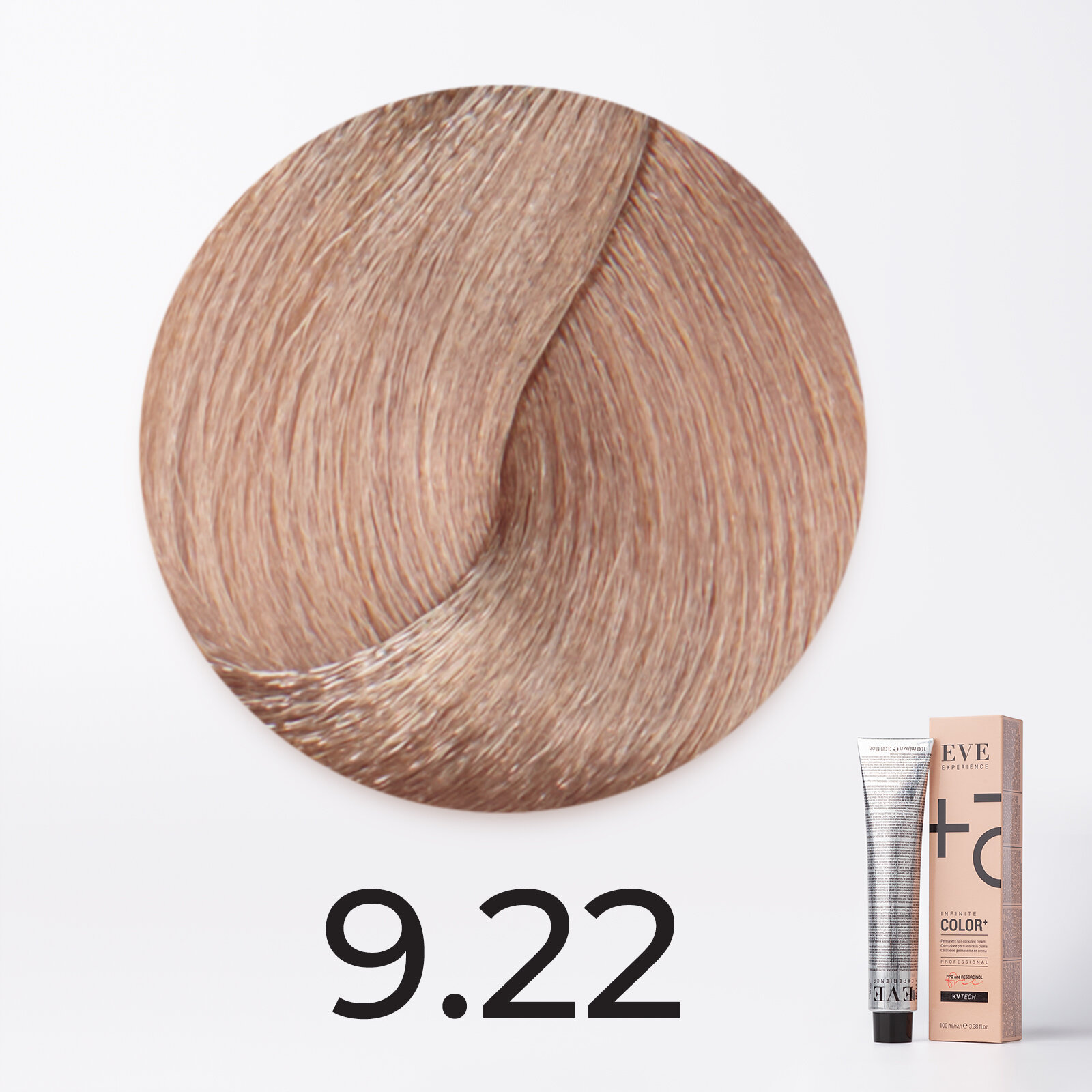Краска для волос EVE Experience 9.22 очень светлый блондин розовый ирис, 100мл