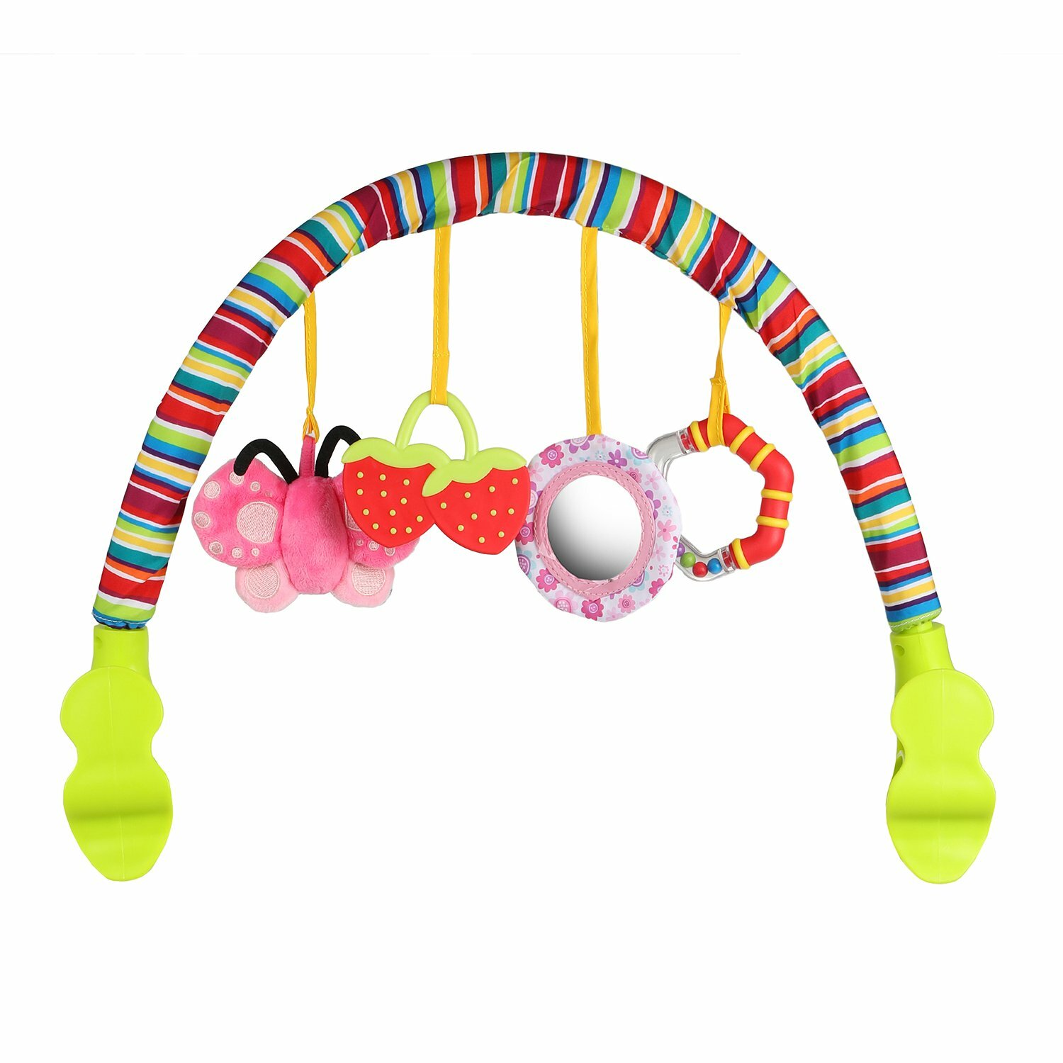 Дуга с подвесками Жирафики Лето: 4 игрушки, крепление - прищепка 939305