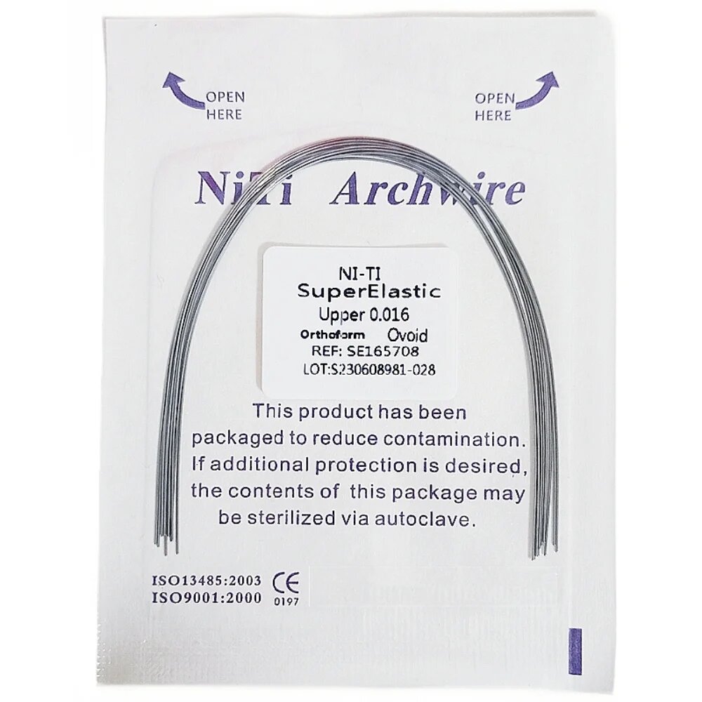 Стоматологические дуговые провода NITI Ovoid 10 шт.