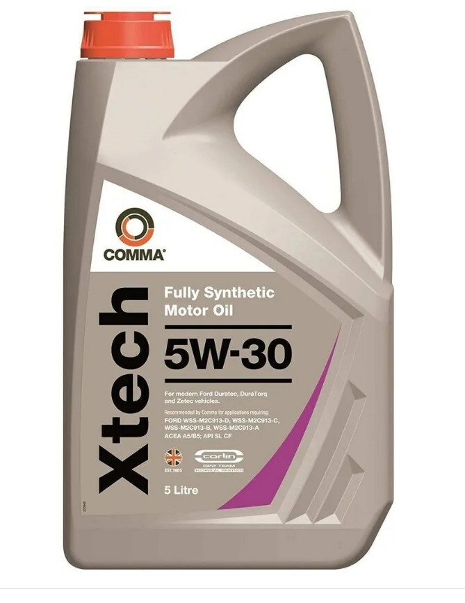 Масло моторное 5w30 comma 5л синтетика xtech