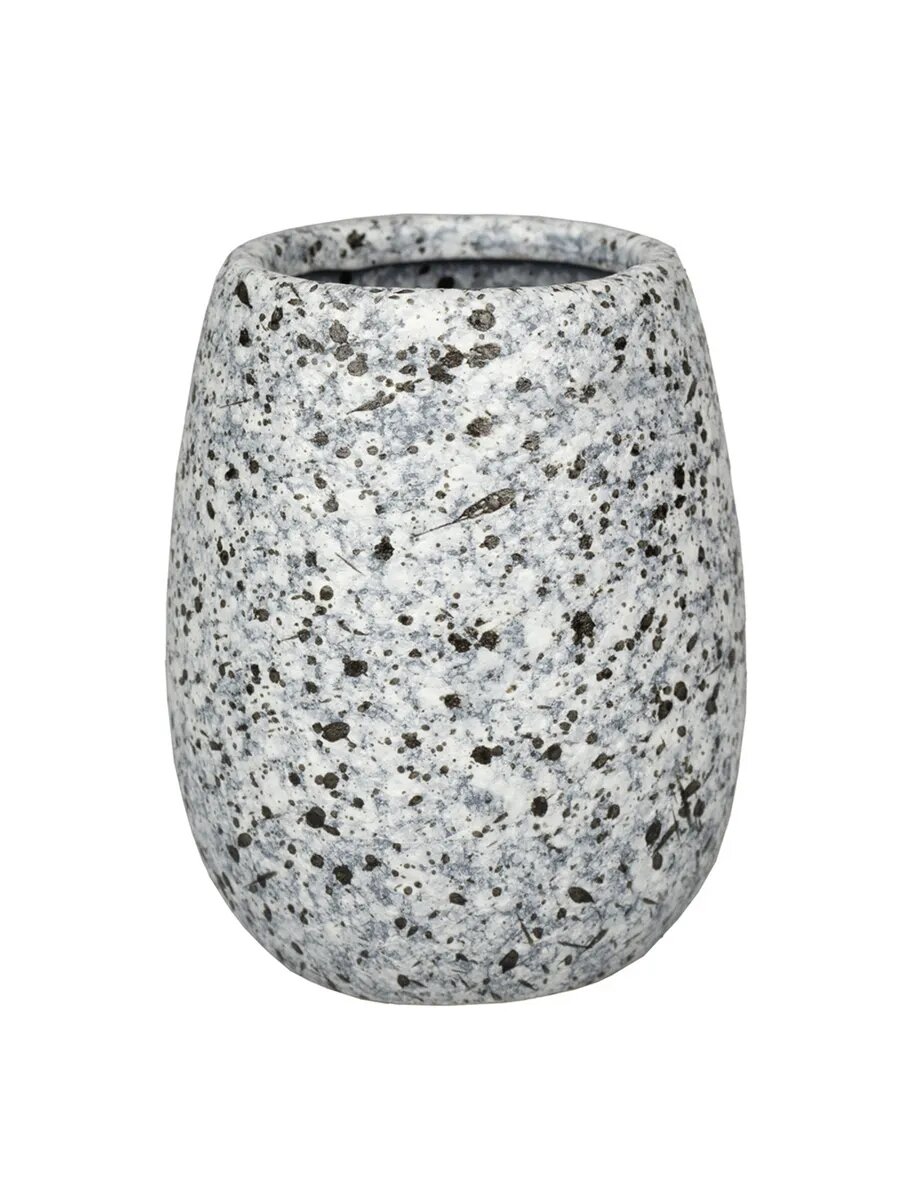 Стакан для зубных щёток Zenfort Granite, керамика, белый/чёрный, 10 см x 8 см