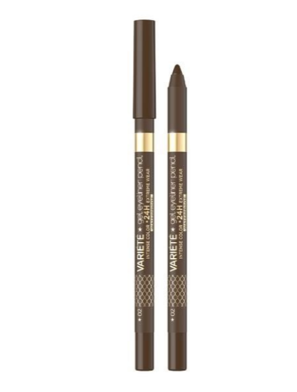 Карандаш для глаз Eveline Cosmetics BROWN VARIETE GEL EYE LINER, тон 02